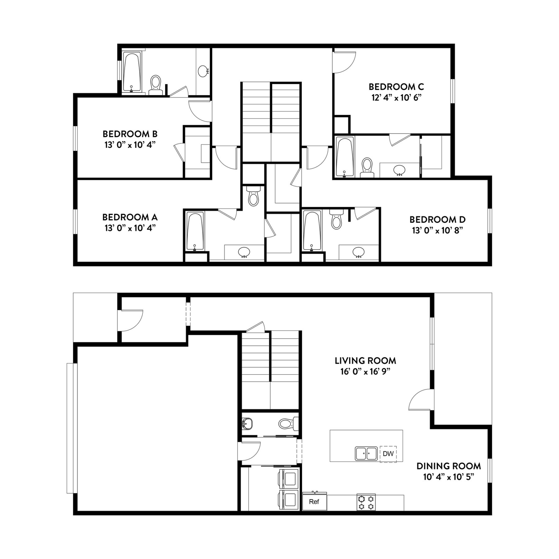 Floor Plans | The Barracks | A Neighborhood for College Students